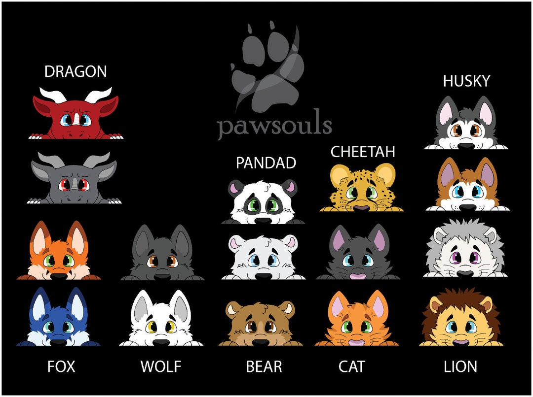 Peeking Furry Decal - Etsy