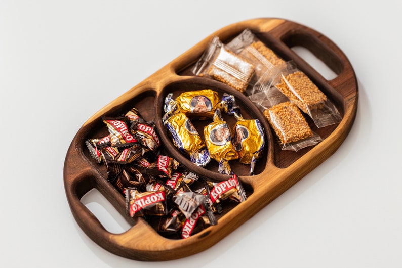 Elevate Your Dining: Chic Wood Trays for Food in Cherry - Etsy