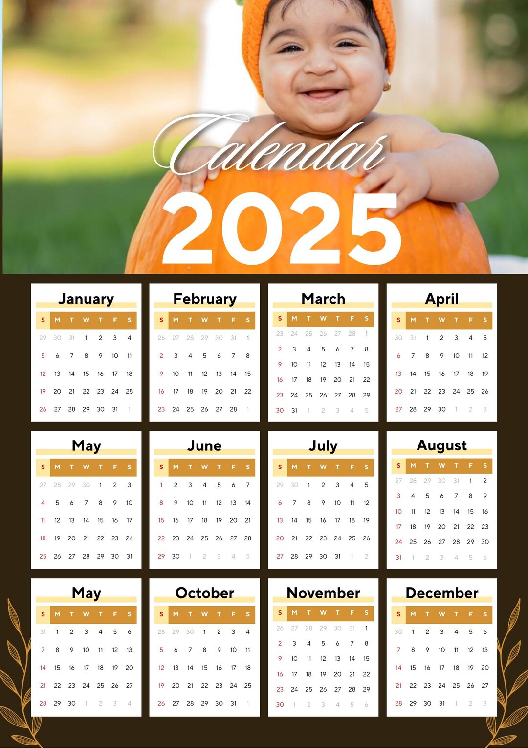 Custom Calendar Magent Paper Print - Etsy