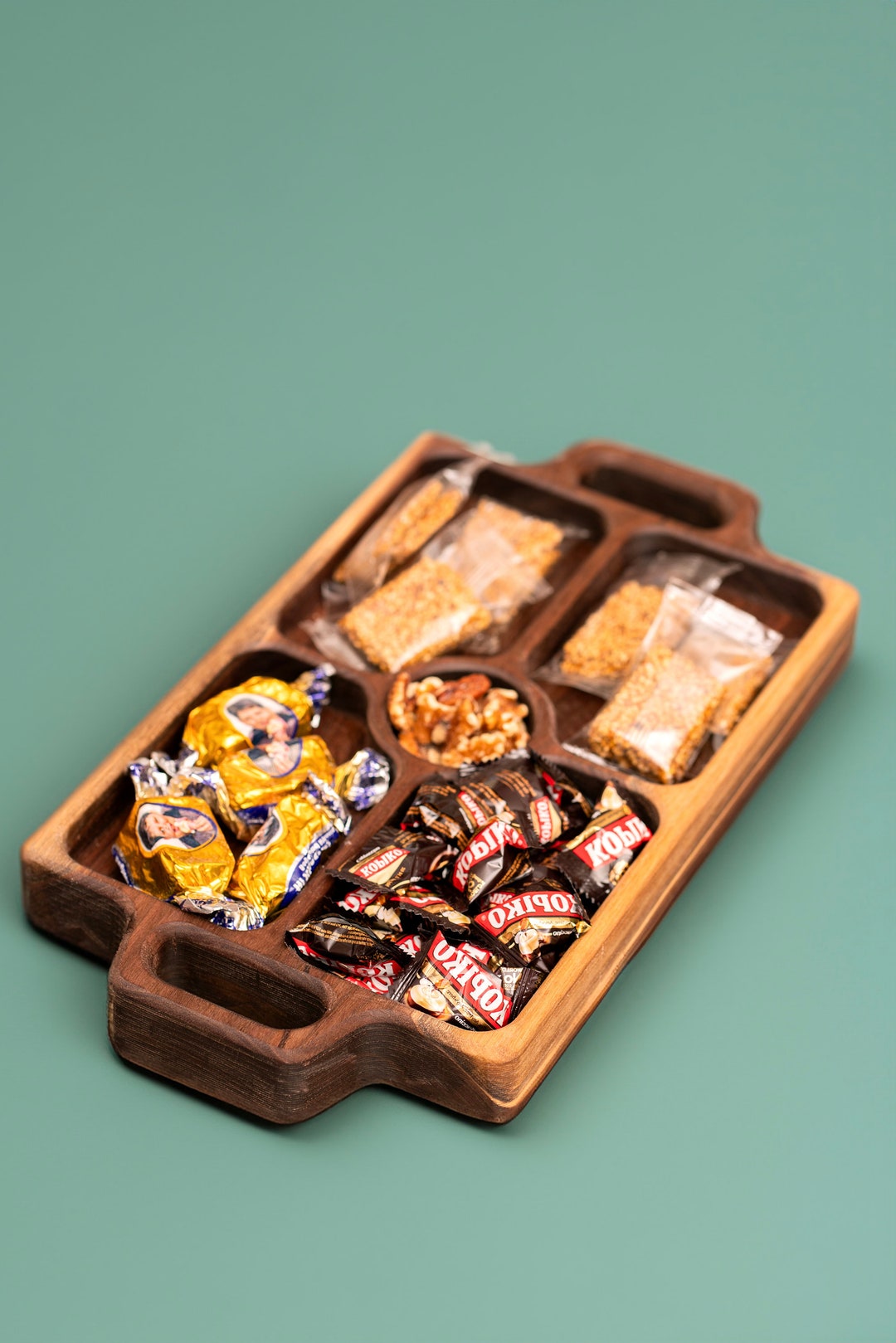 Elevate Your Dining: Chic Wood Trays for Food in Cherry - Etsy