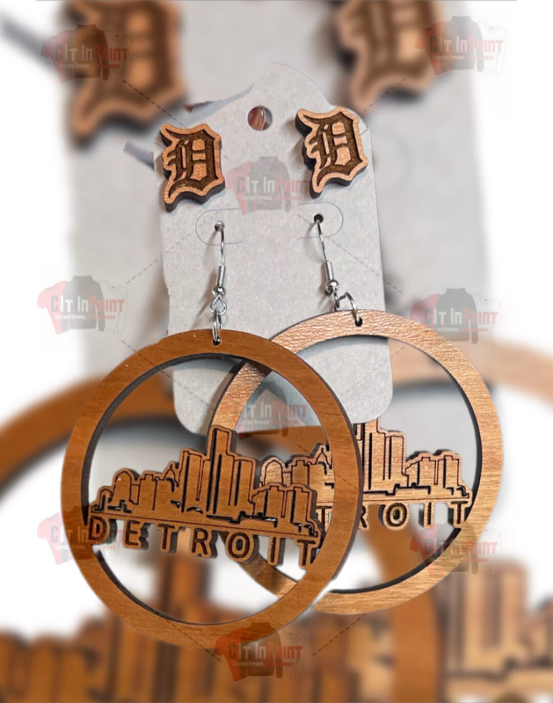 Detroit Laser Cut Earrings - Etsy