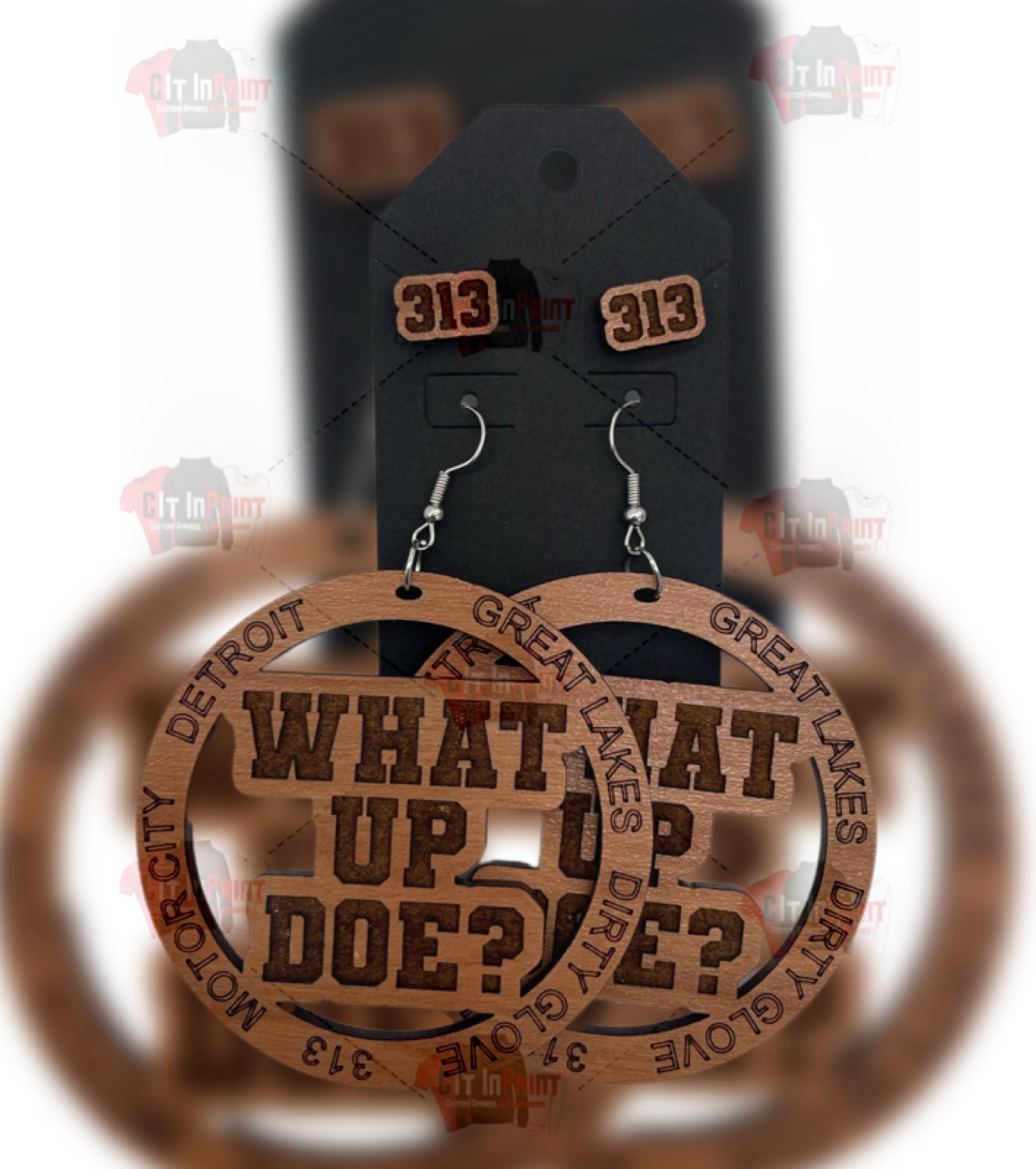 Detroit Laser Cut Earrings - Etsy