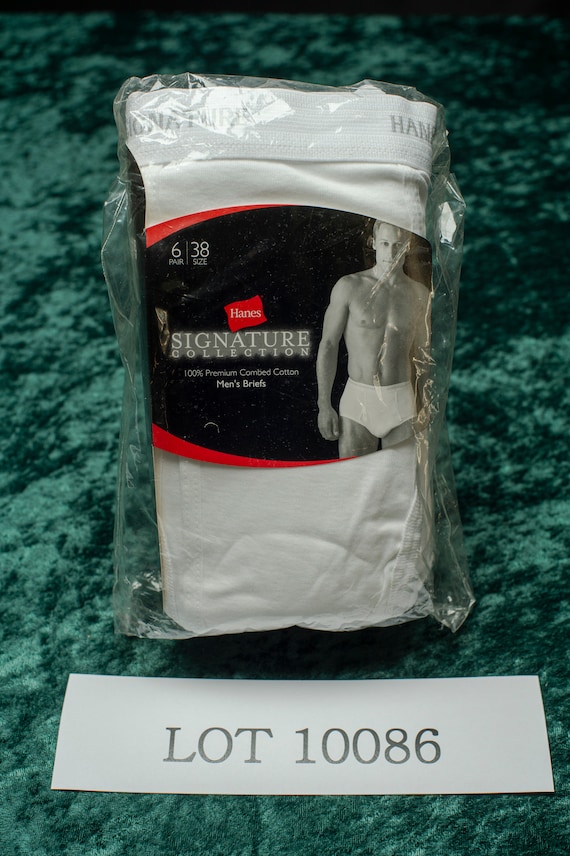 Vintage Hanes Signature white briefs 6 pack sz 38 fro… - Gem