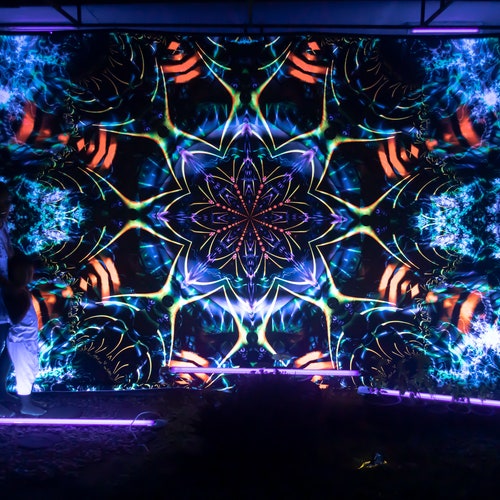 Torus UV Trippy Psychedelic Fractal Tapestry - Etsy