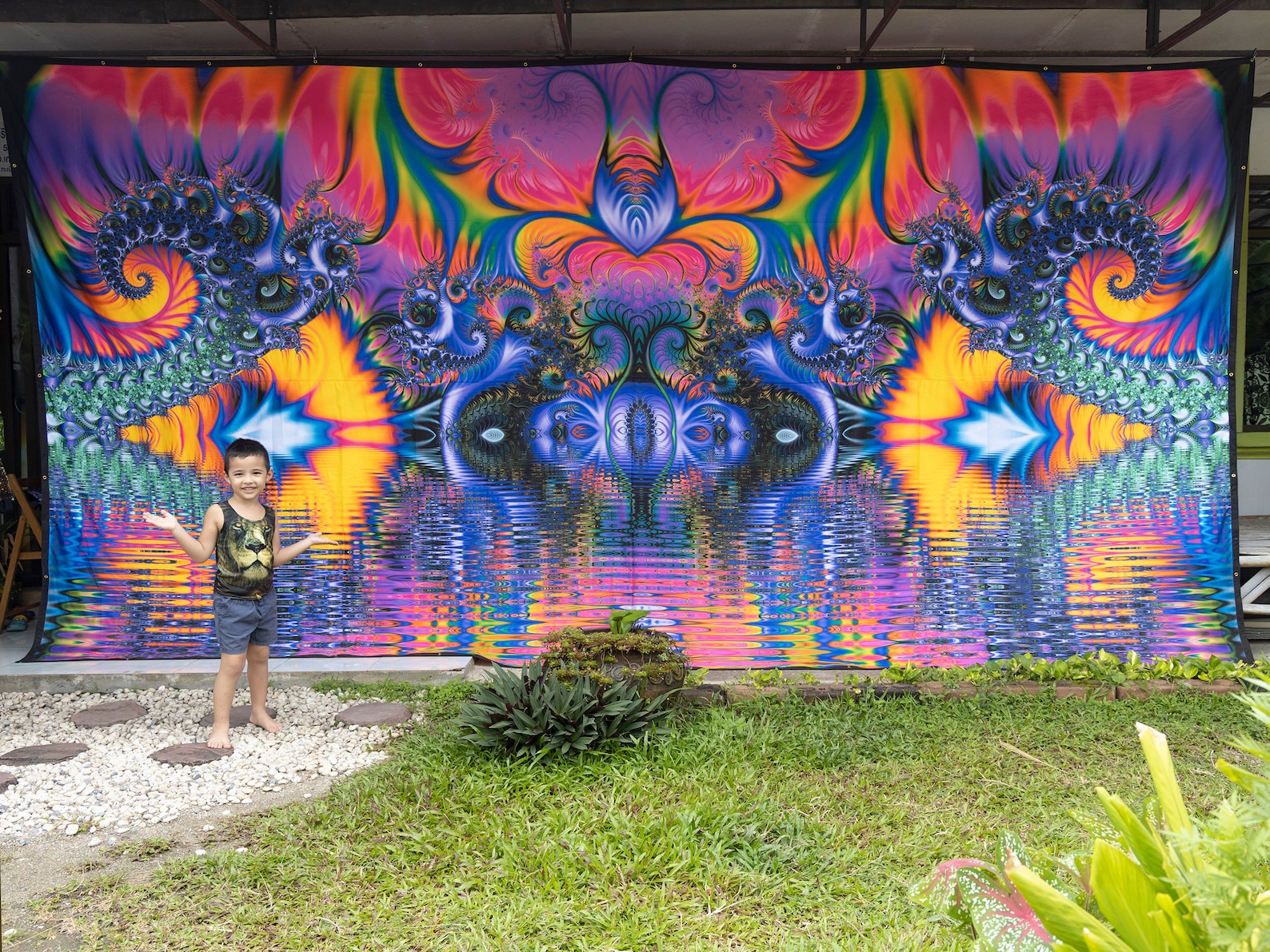 Sweet Lake Sunset UV Psychedelic Trippy Fractal Tapestry - Etsy