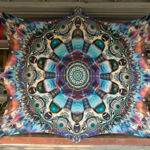 Torus UV Trippy Psychedelic Fractal Tapestry | Etsy