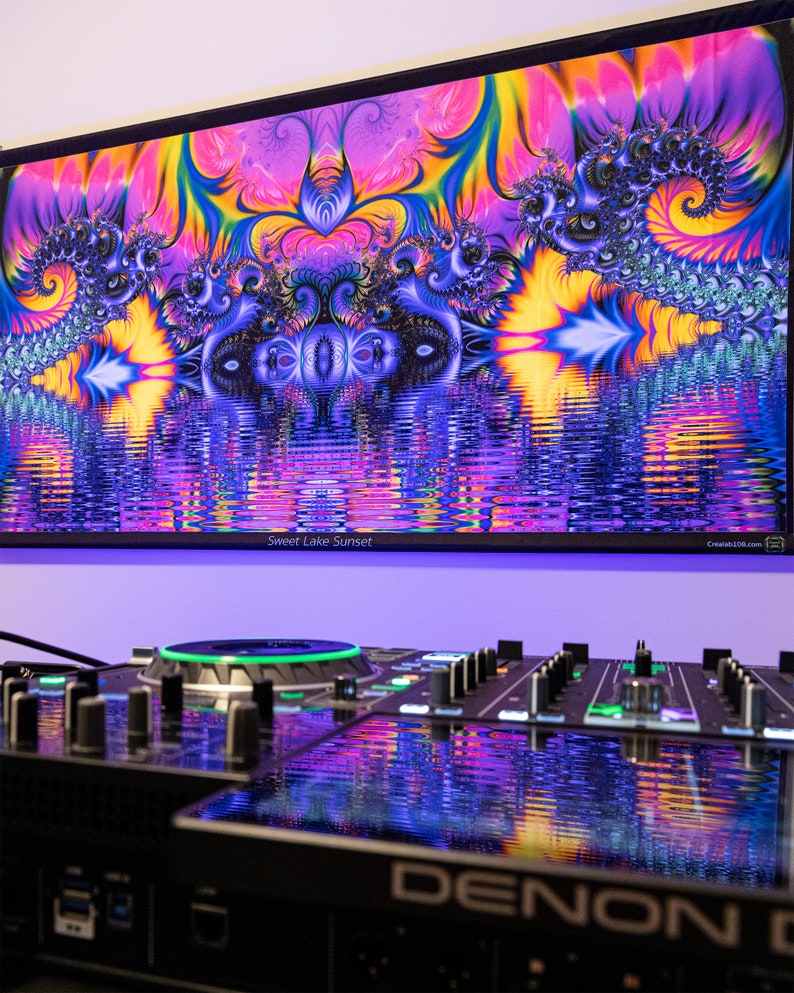 Sweet Lake Sunset UV Psychedelic Trippy Fractal Tapestry - Etsy