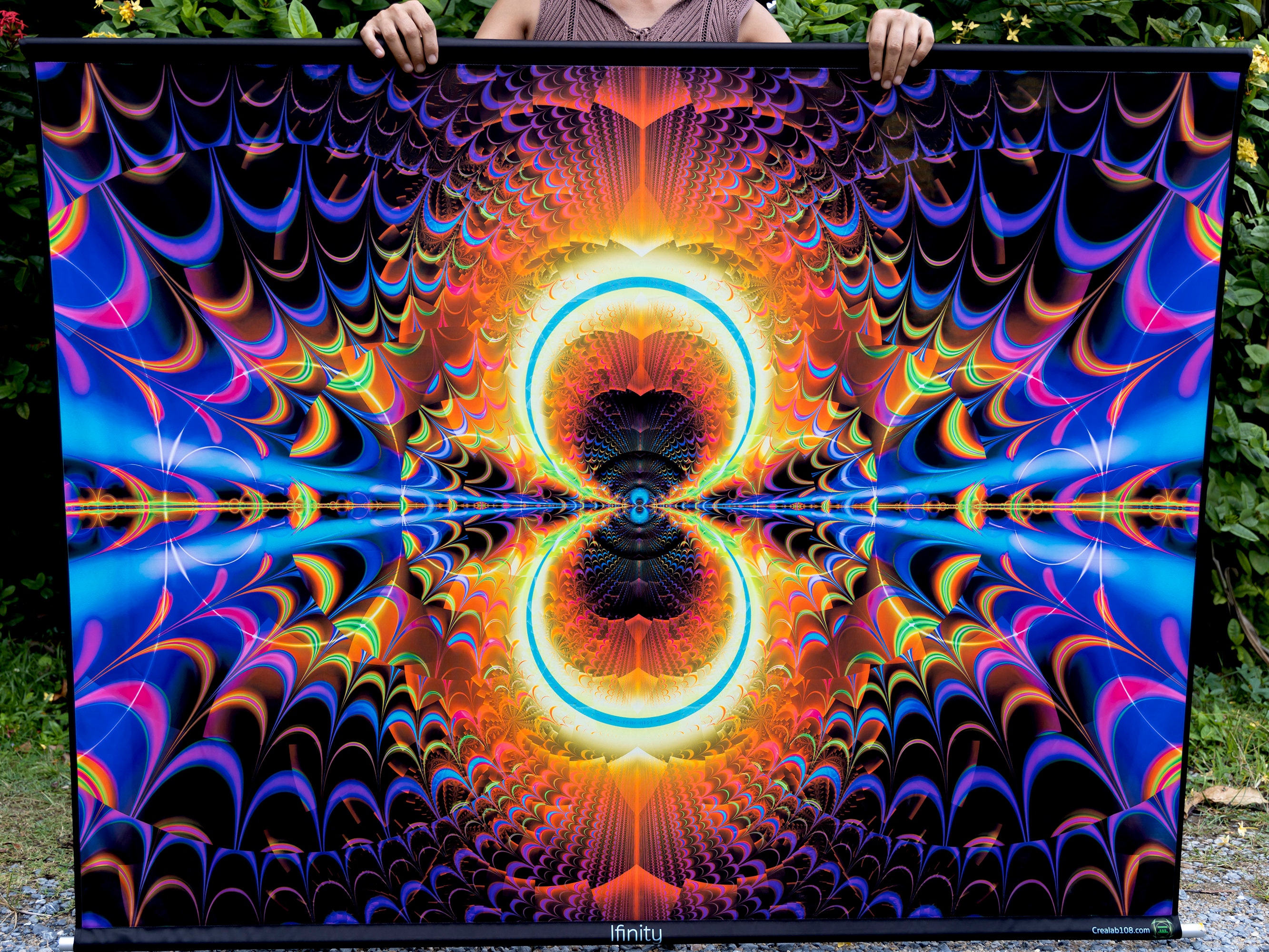 Infinity UV Psychedelic Trippy Fractal Tapestry - Etsy