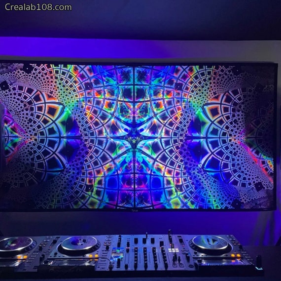 Torus UV Trippy Psychedelic Fractal Tapestry | Etsy