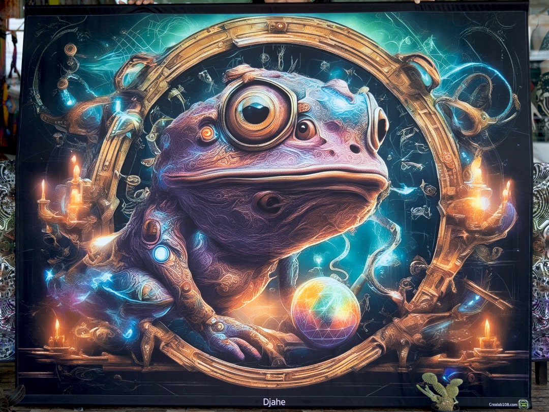 Djahe - UV Froggy Tapestry - Etsy