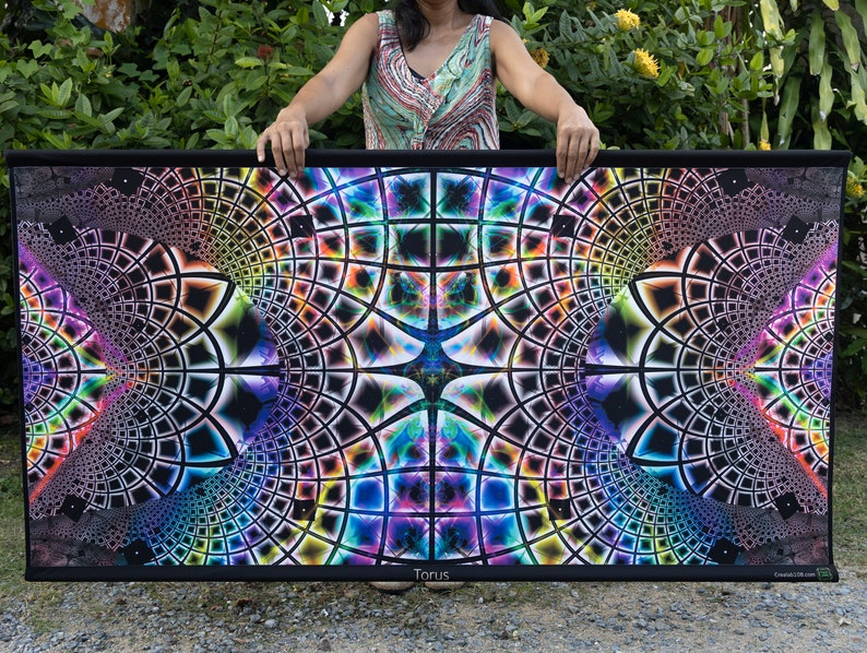 Torus UV Trippy Psychedelic Fractal Tapestry - Etsy