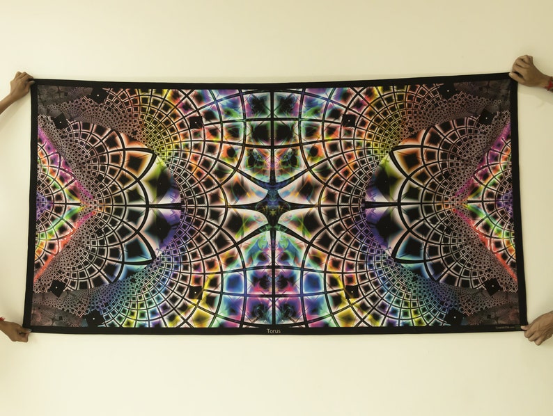 Torus UV Trippy Psychedelic Fractal Tapestry - Etsy