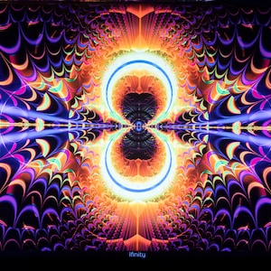 Infinity UV Psychedelic Trippy Fractal Tapestry - Etsy