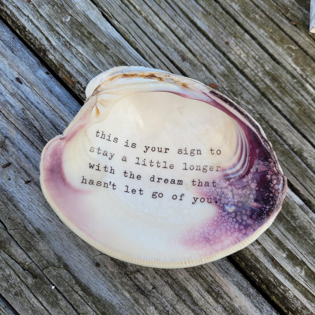 Inspirational Seashell With Quote – Handmade Decorative Shell, Ring ...