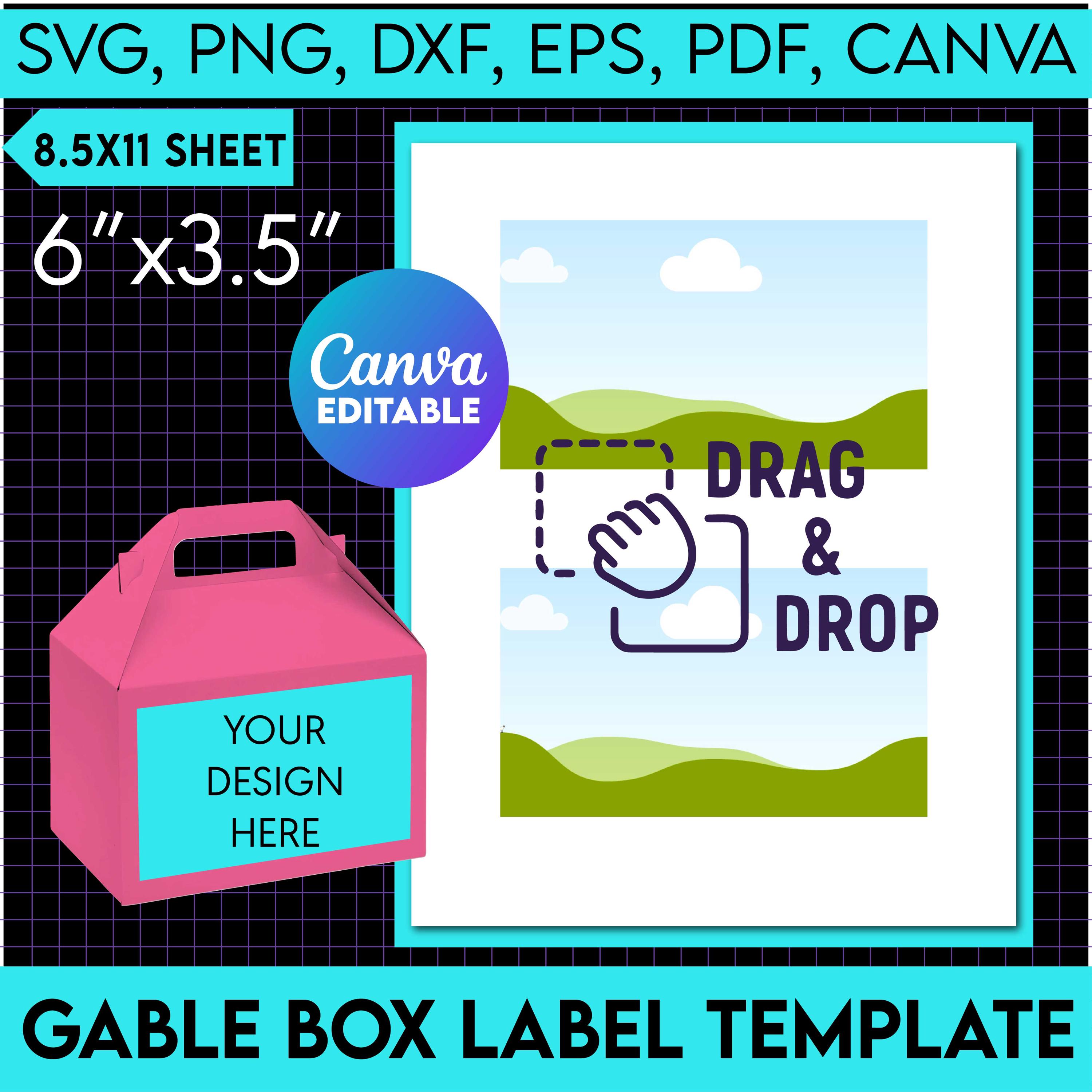 Gable Box Label Template, Gable Box Front Label, Printable Gable Box ...