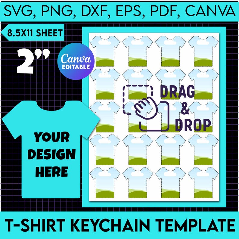 T-shirt Keychain Template, T-shirt Keychain , Keychain Sublimation ...