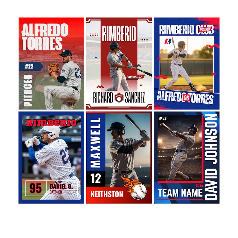 20 Custom Trading Card Template Designs, Editable Baseball Trading Card ...