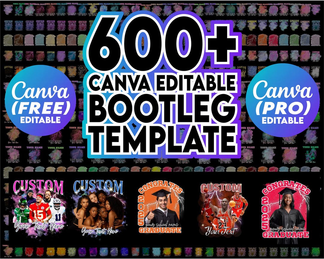 600+ Editable Canva Bootleg Rap Tee Bundle, Custom Bootleg Template ...