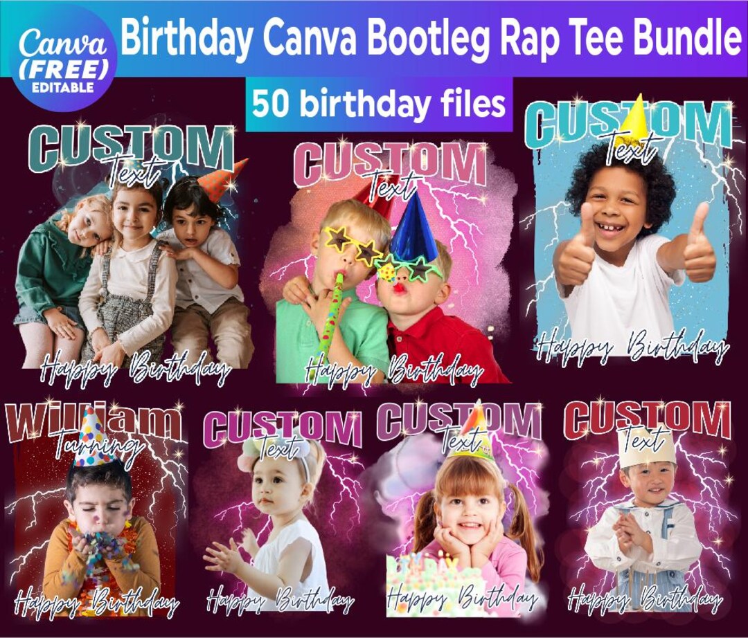 Birthday Bootleg, Birthday Rap Tee Design, 90s Shirt, Face Photo Funny ...