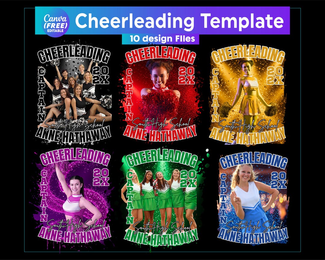 10 Cheerleading Canva Editable Template, Senior Sport Design ...