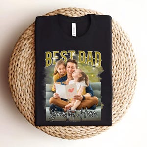 Dad Bootleg Canva Editable Template, Personalized Daddy Picture Tee ...