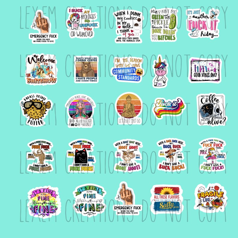 50 / Adult / Funny / Snarky / Stickers / Decals / Hard Hat Stickers ...