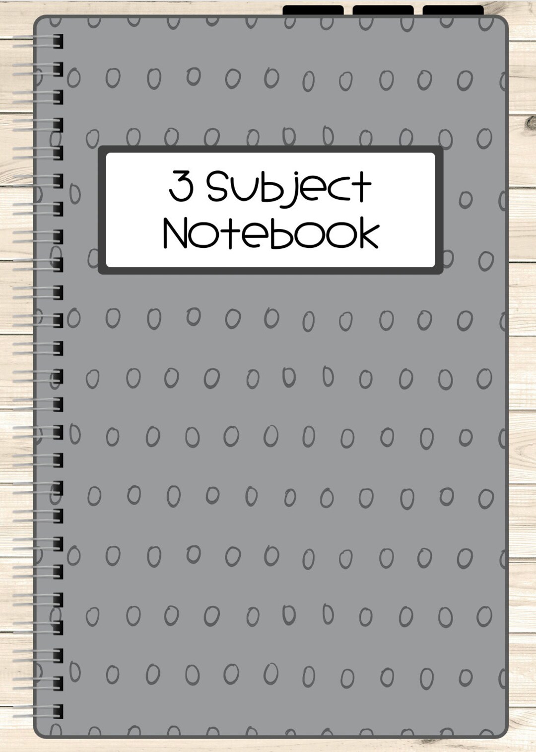 Digital 3 Subject Notebook - Etsy