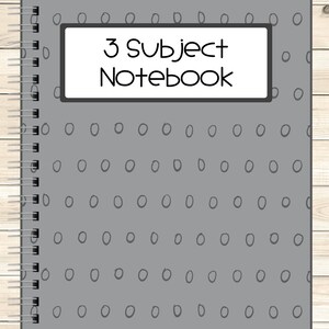 Digital 3 Subject Notebook | Etsy