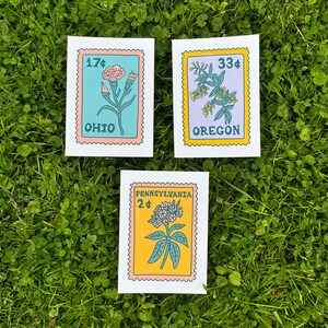 State Flower Print - Etsy