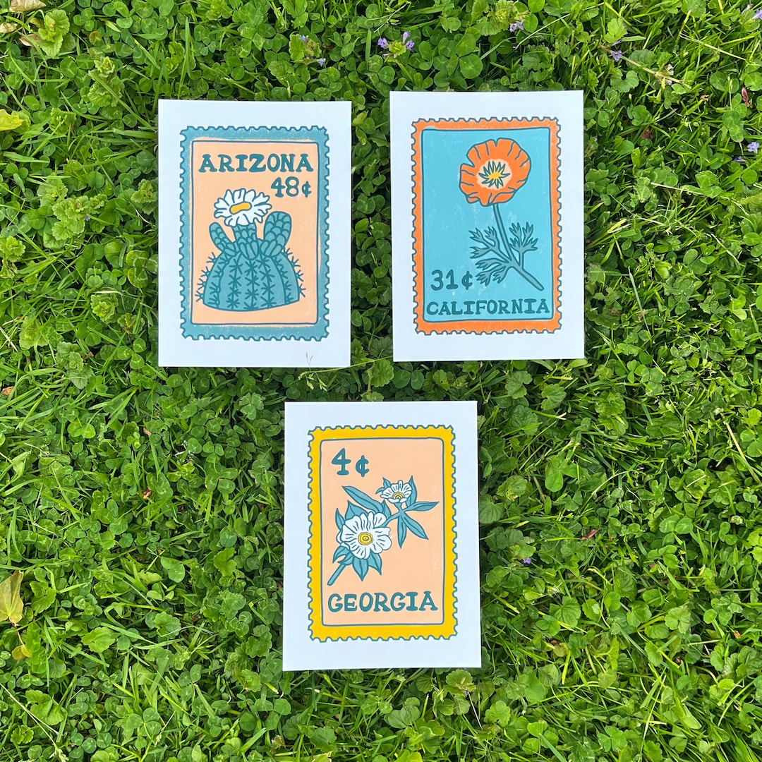 State Flower Print - Etsy