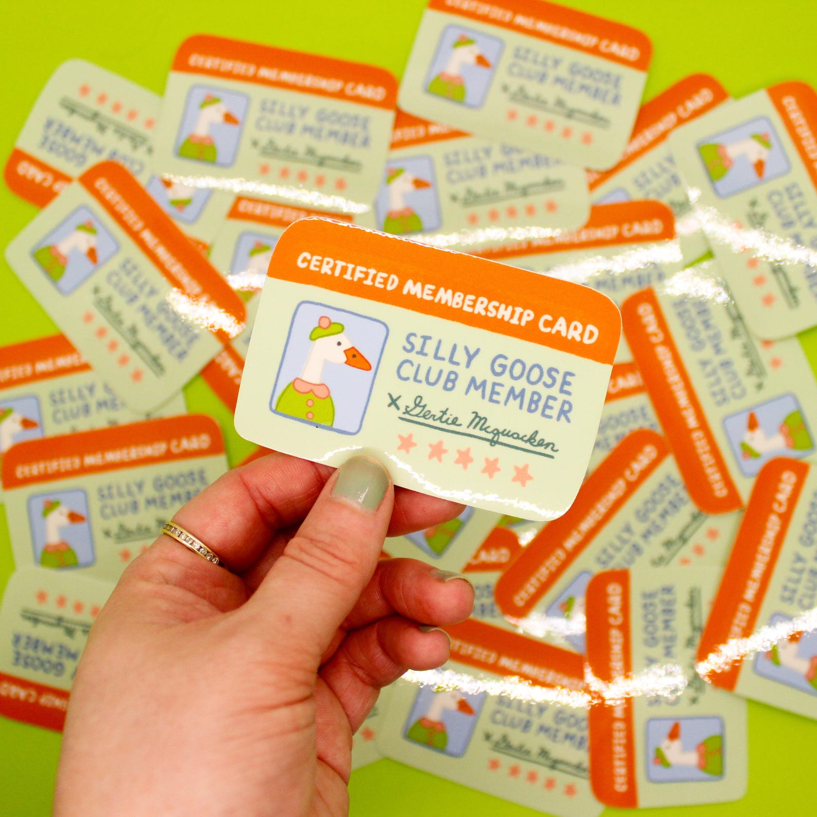 Silly Goose Club Member Card Sticker - Etsy