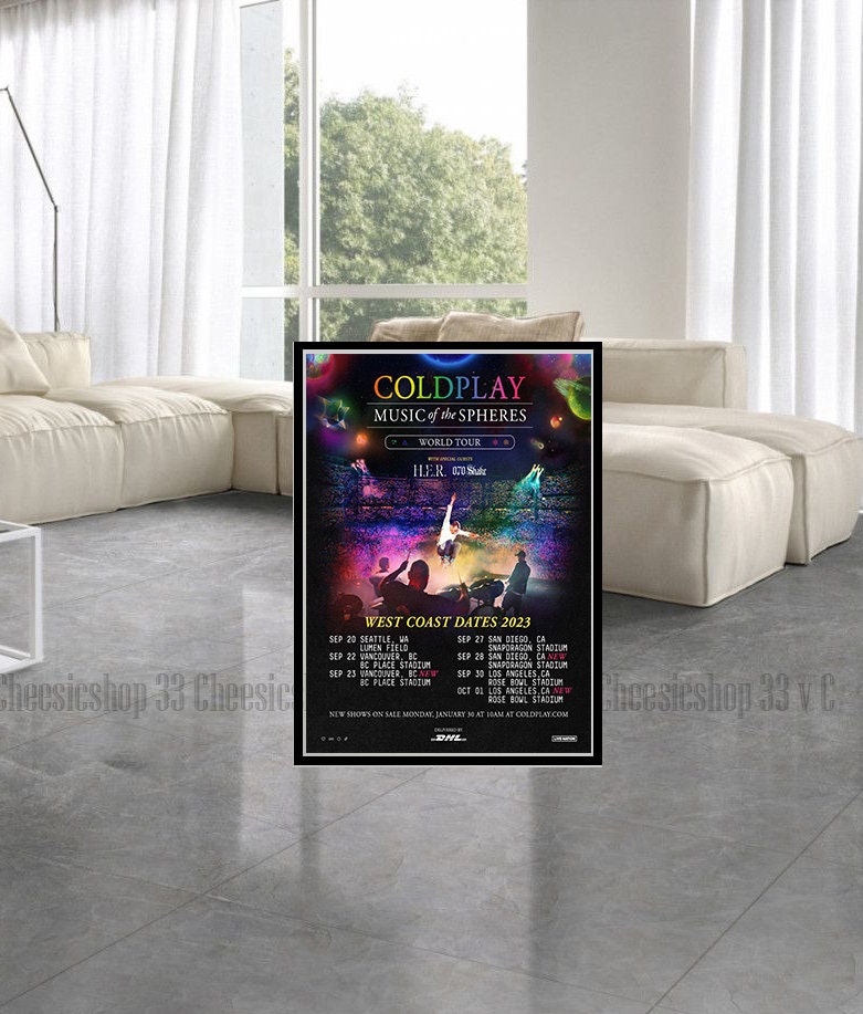 Coldplay Music Of The Spheres World Tour 2023 Poster Designed & Sold By ...
