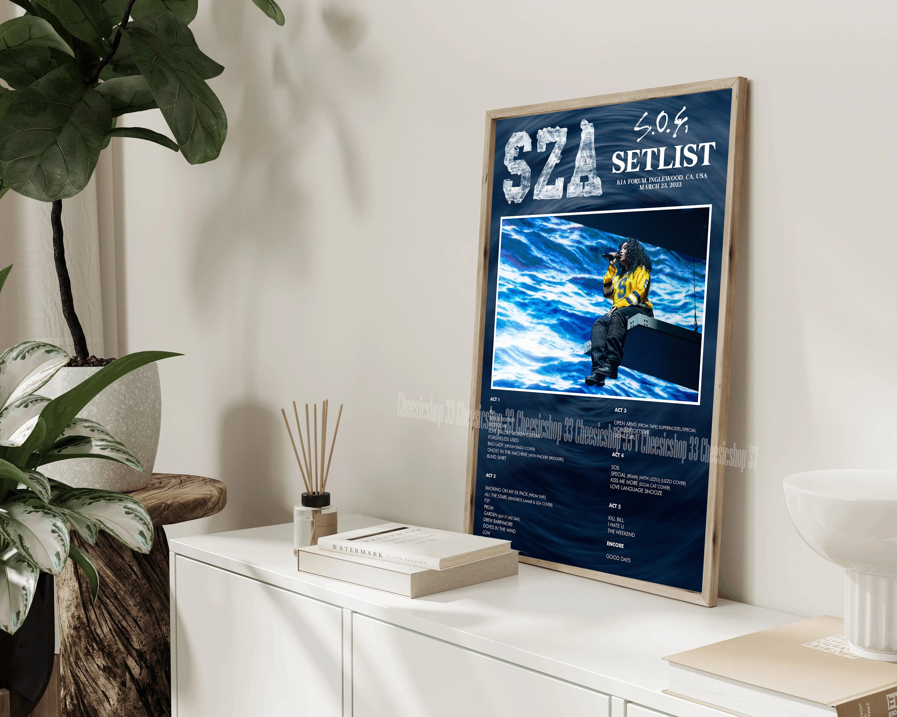 SZA Wraps SOS Tour 2023 Poster- World Tour 2023 Poster