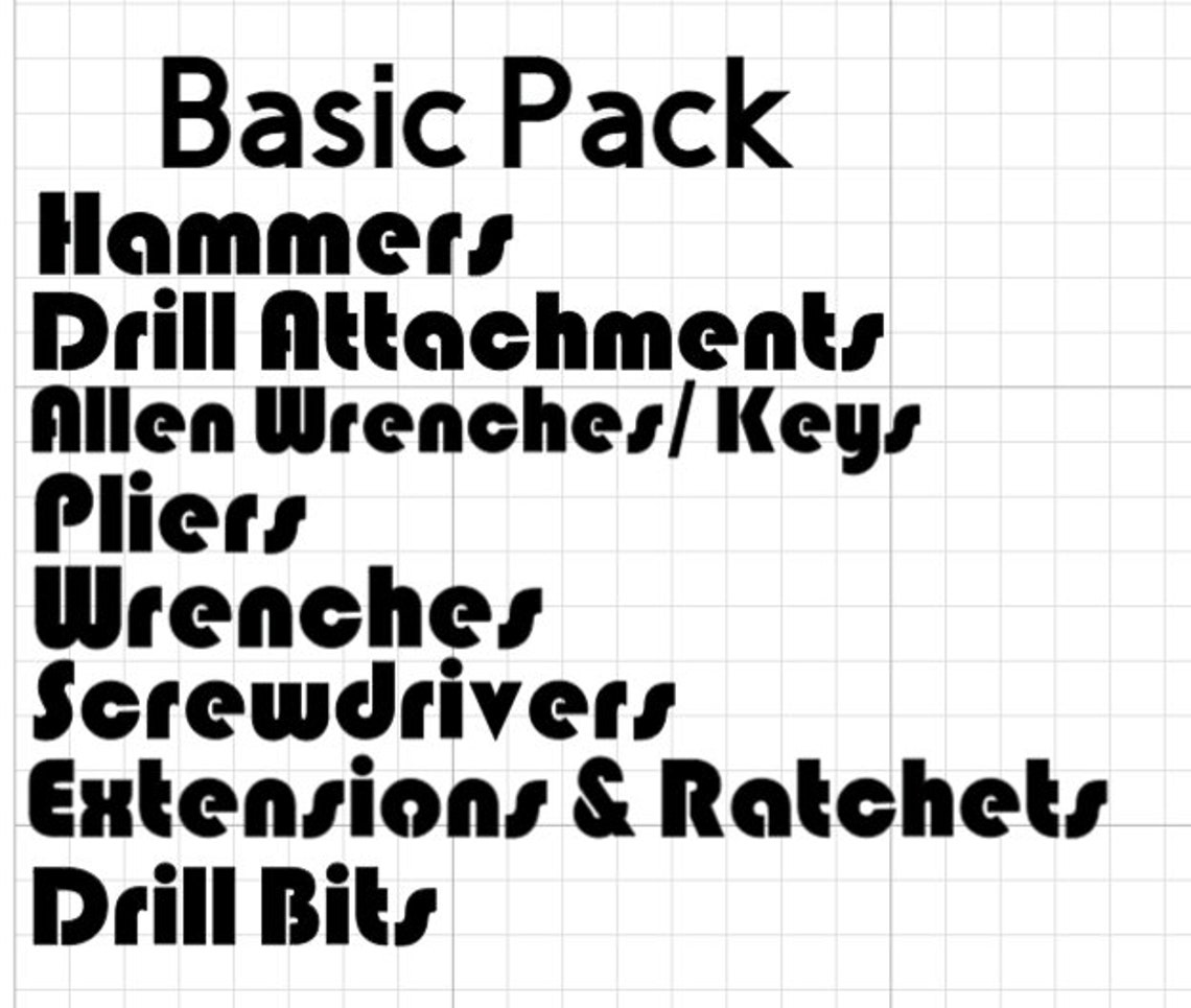 Tool Box Labels Tool Box Decals Organizational Labels - Etsy