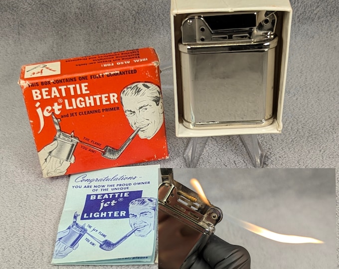 Rare Beattie Jet Lighter in Original Box - Pipe Lighter, Early Jet ...