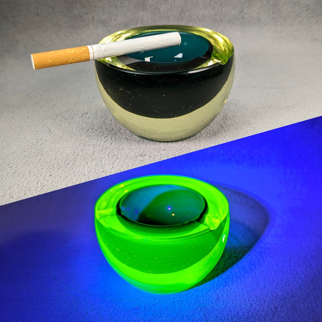 Rare Murano Uranium Glass Ashtray - Midcentury Modern - Sommerso ...