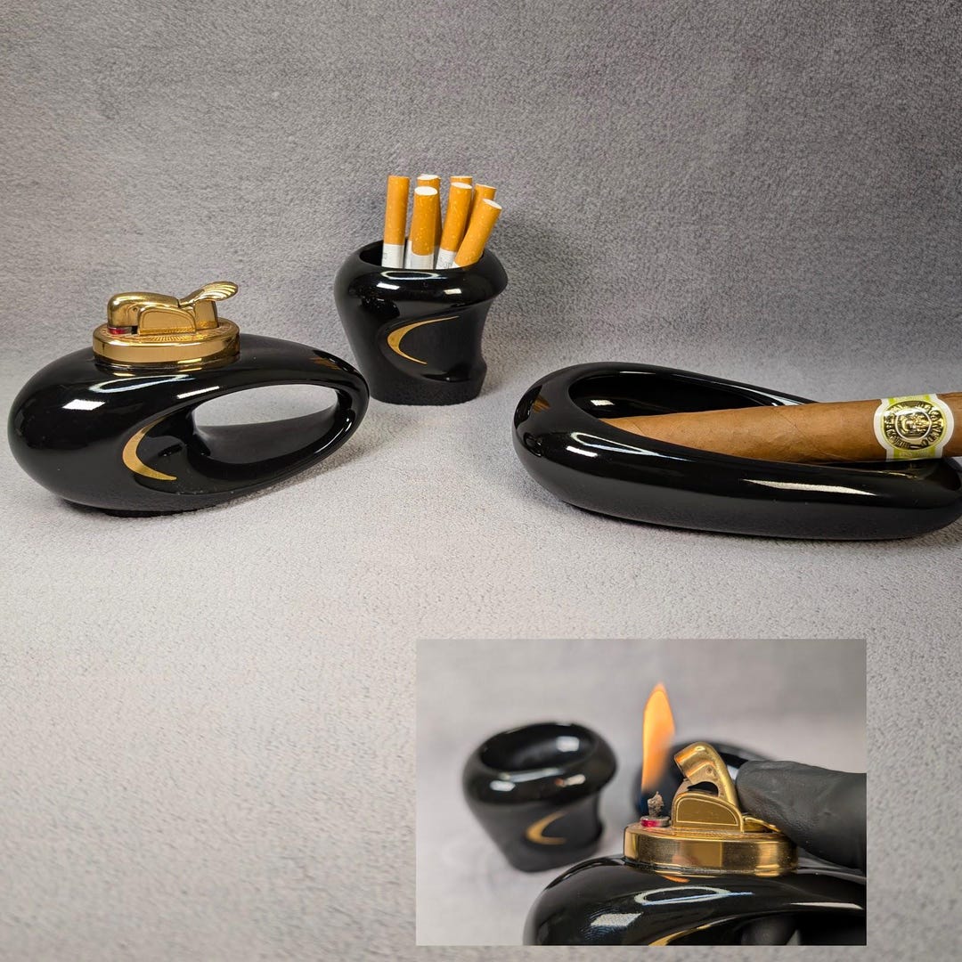 Midcentury Modern Evans Smoking Set - Unique Futuristic Design - Table ...
