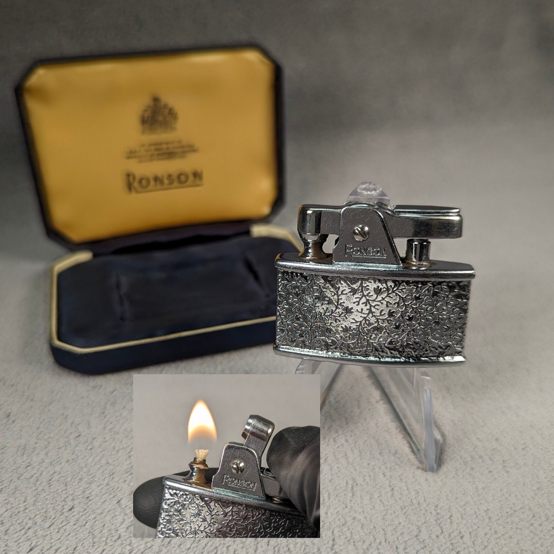 Vintage NOS Ronson Milady in Original Case Embossed Pattern, Delicate ...