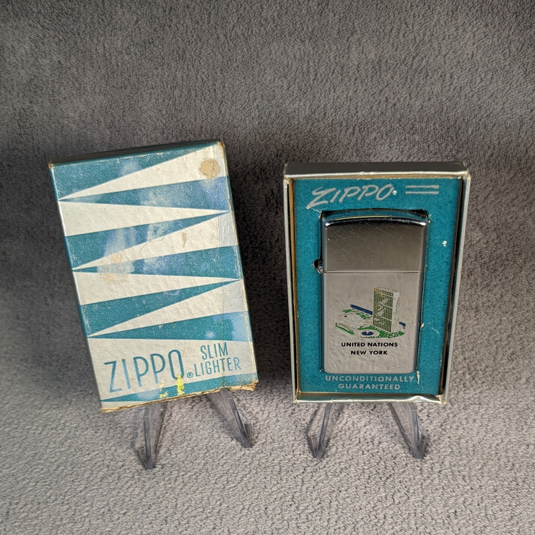Rare 1961 United Nations Zippo Slim Secretariat Building, New York City ...