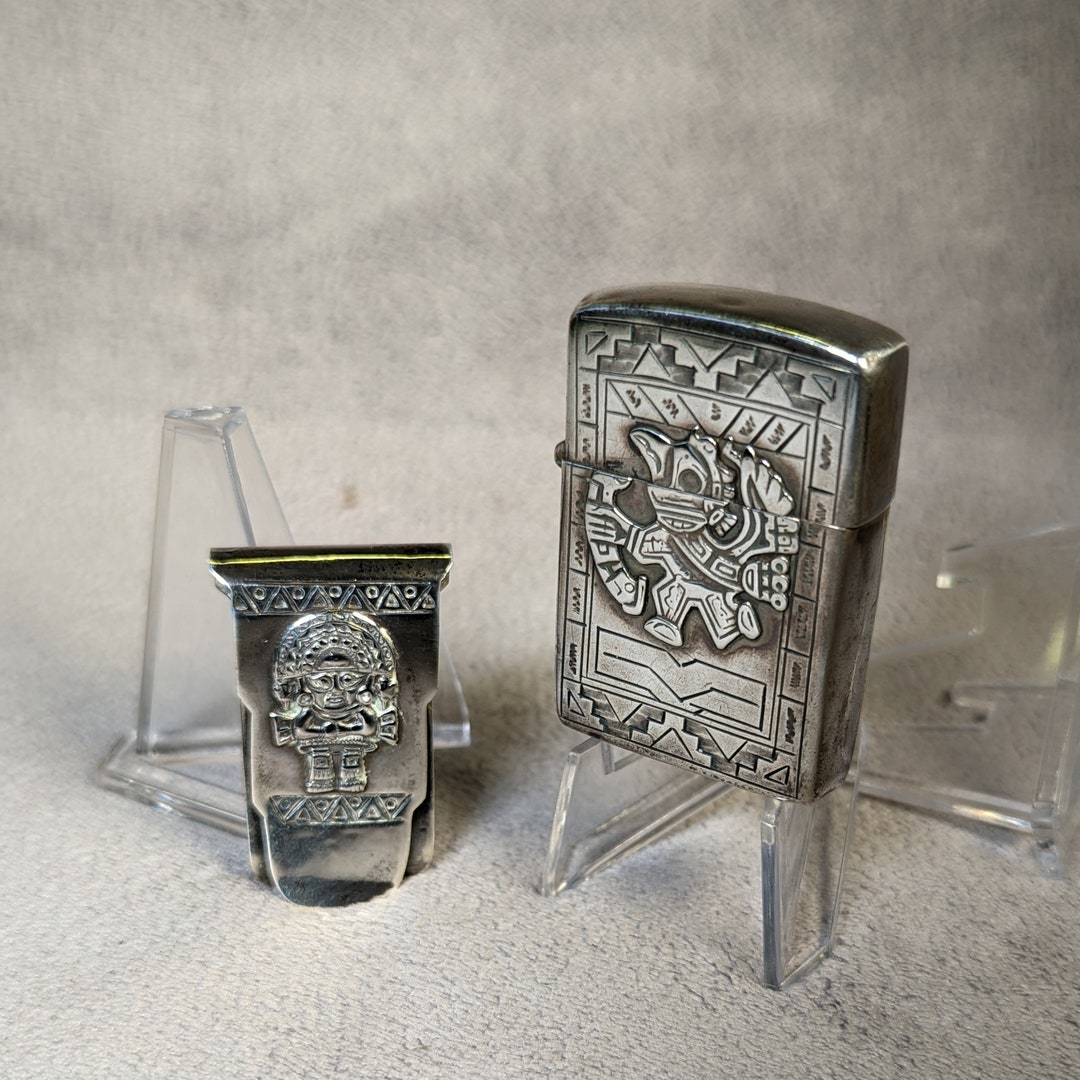 Peruvian Sterling Silver Flip Top Lighter - Incan Gods, Mythology ...