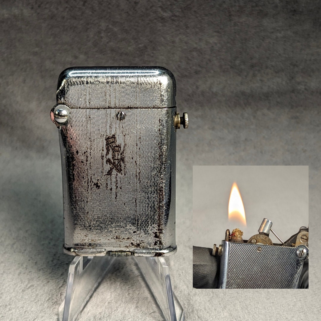 Vintage Thorens Double Claw Lighter Engraved rex Semi-automatic Push ...