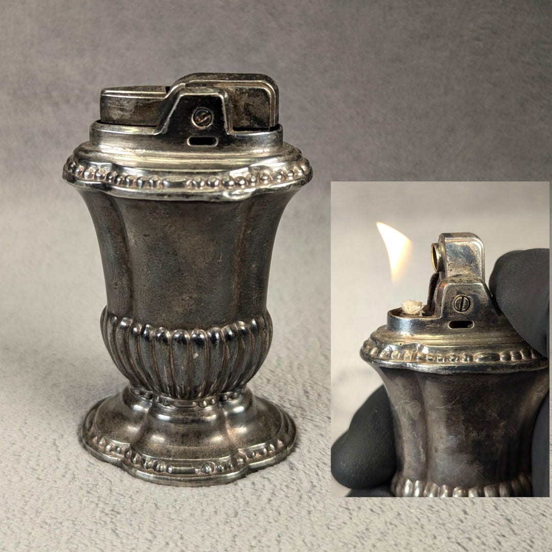 Ronson Mayfair Silver Plated Table Lighter Art Deco, Hollywood Regency ...