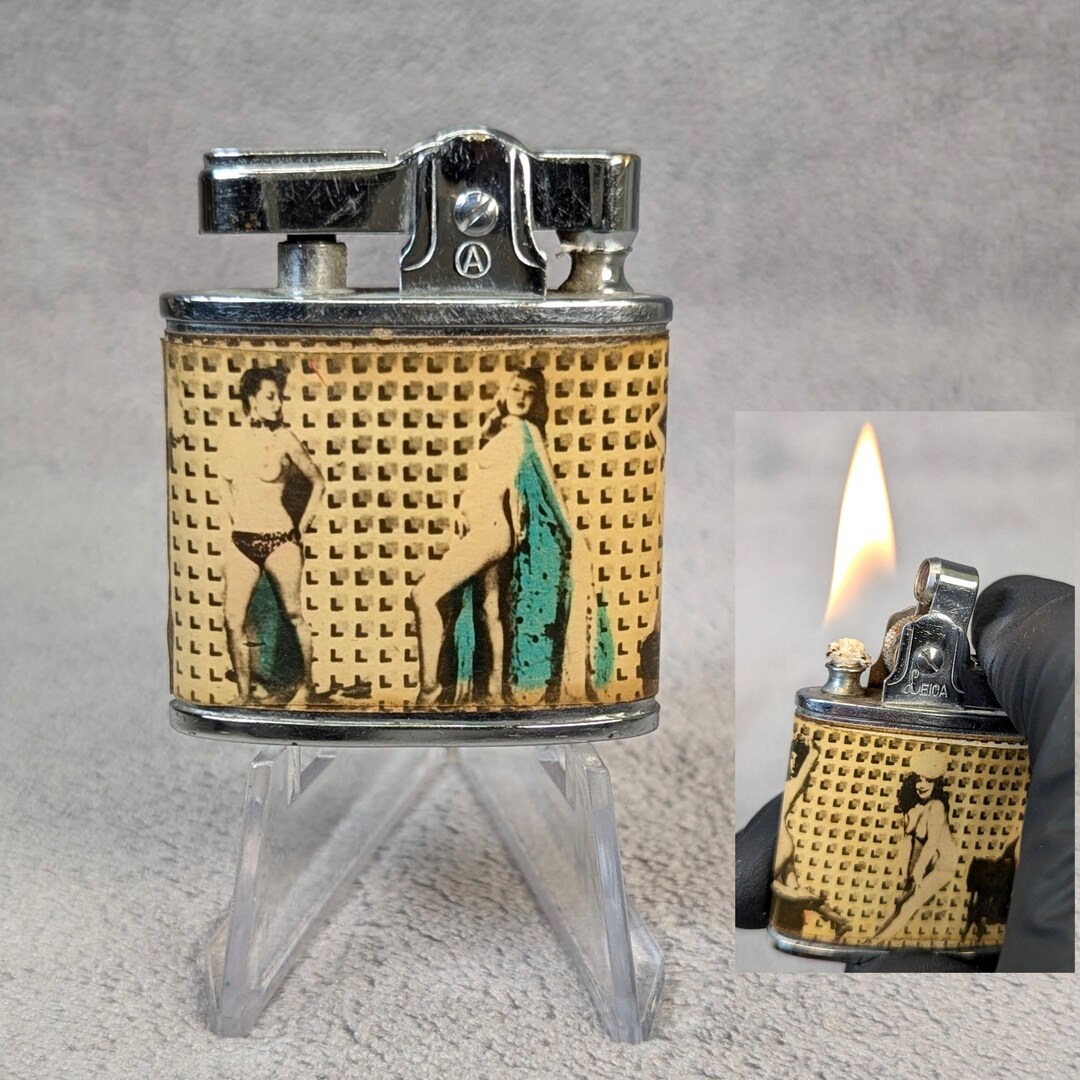 Rare Leica Pin up Girl Lighter - 1950s Pin up Art - Golden Age ...