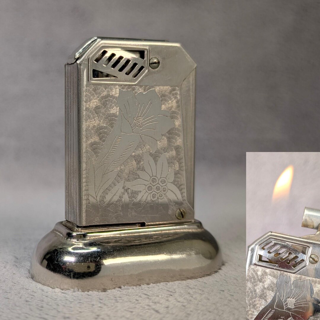 Rare Team Squeeze Lighter, Table Lighter Base - Floral Design - TCW ...