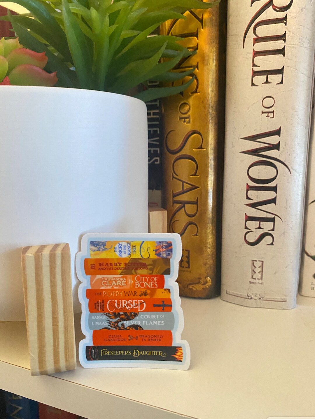 Orange Book Stack Sticker - Etsy