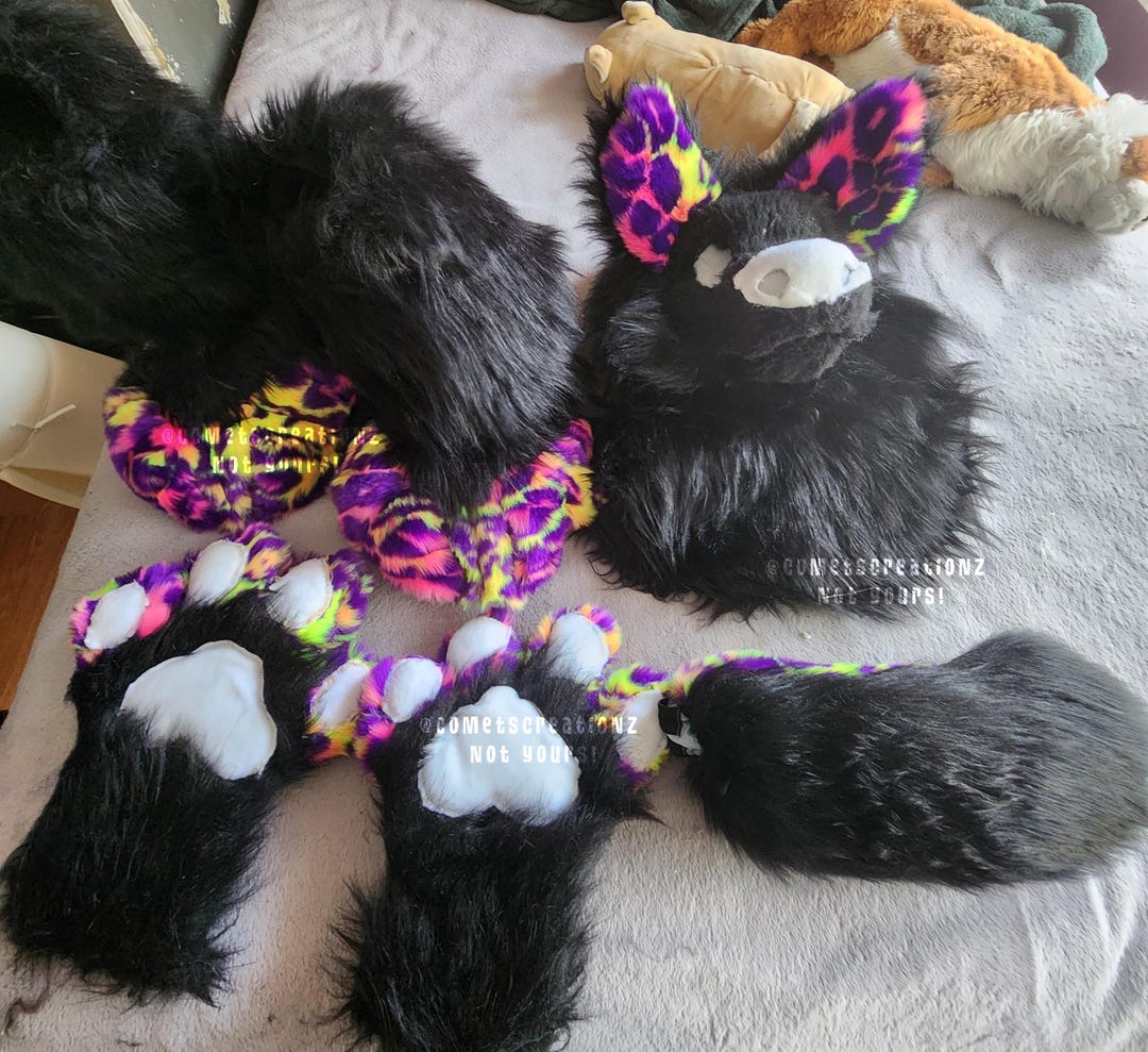 Fursuit Partial With Head Paws and Tail - Etsy