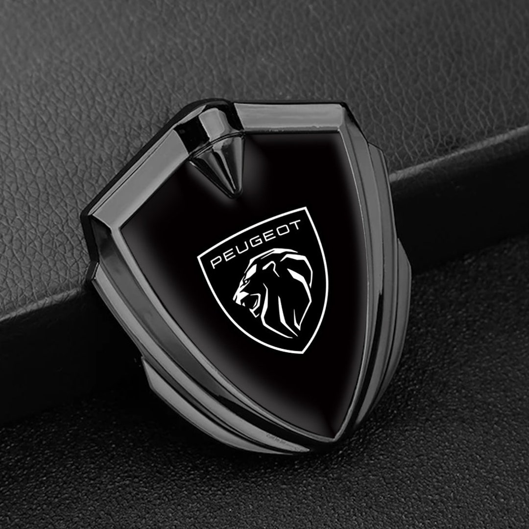Metal Shield Emblem With Epoxy Resin Logo Peugeot , Perfect Auto Tuning ...