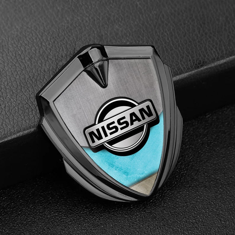 Metal Shield Emblem With Epoxy Resin Logo Nissan , Perfect Auto Tuning ...