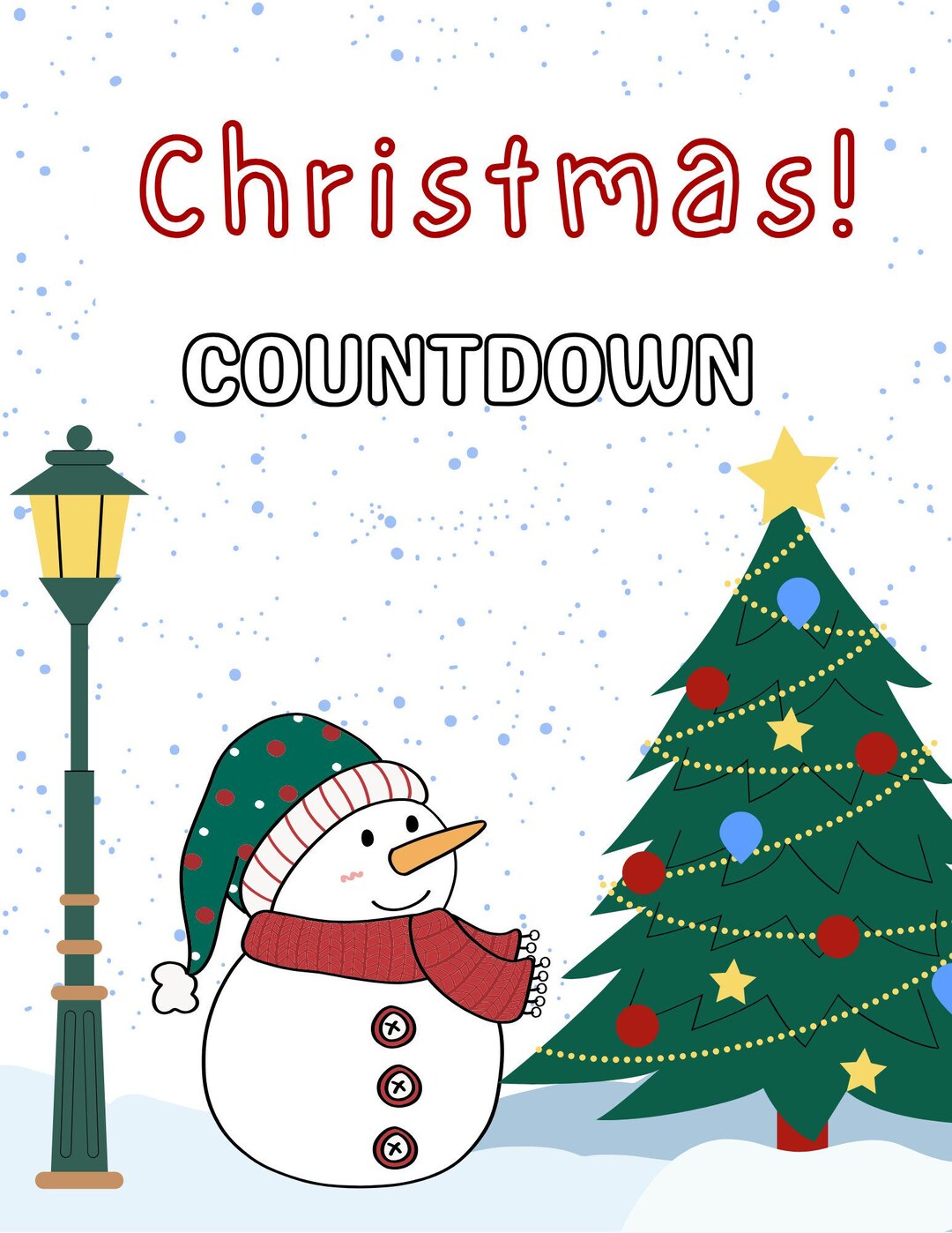 Printable Kids Christmas Countdown Activity Book, Christmas Fun - Etsy