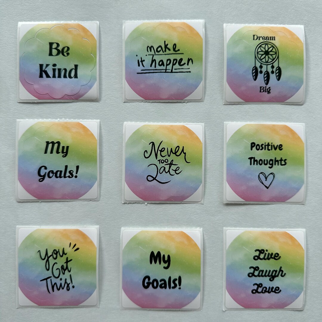 Affirmation Stickers, Feel Good Stickers, Sentimental, Colorful - Etsy